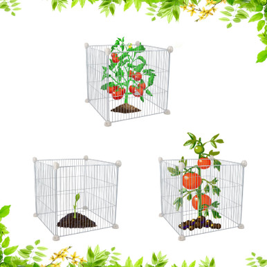YUZUHOME Chicken Wire Cloche Plant Protector, DIY Plant Cages Keep ...