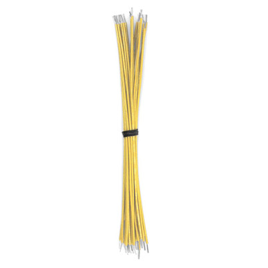 Cut & Stripped Wire, 20 AWG 600V-PVC, Stranded, Yellow 6" Leads - 100 ...