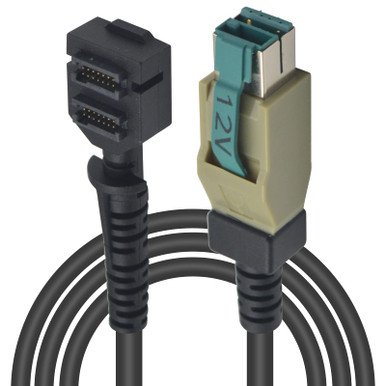 Poyiccot Scanner Cable for Verifone VX820, Dual 14pin IDC Female Power Supply to 12V Powered USB ...