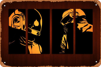 Daft Punk Poster Band Poster (21) Metal Sign Retro Wall Decor for Home ...