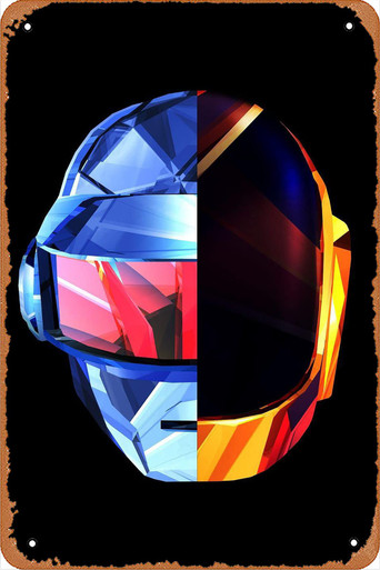 Daft Punk Poster Band Poster (28) Metal Sign Retro Wall Decor for Home ...
