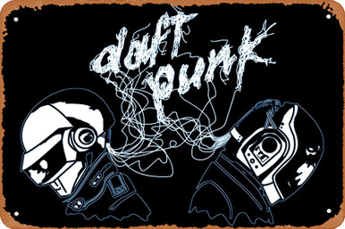 Daft Punk Poster Band Poster (4) Metal Sign Retro Wall Decor for Home ...
