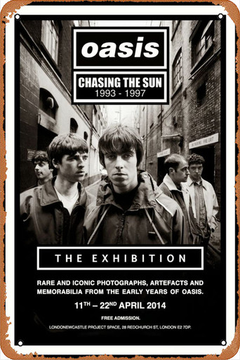 Oasis Band Poster Novelty Metal Sign Retro Wall Decor for Home Gate ...