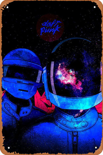 Daft Punk Poster Band Poster (30) Metal Sign Retro Wall Decor for Home ...