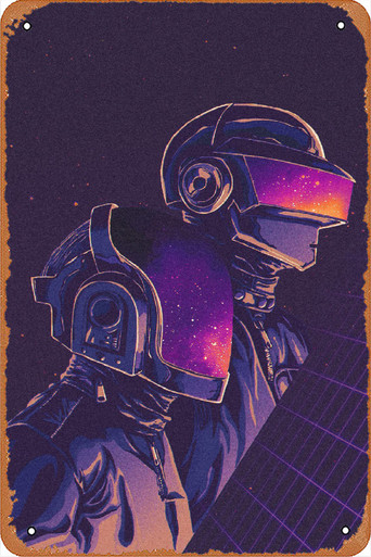 Daft Punk Poster Band Poster (5) Metal Sign Retro Wall Decor for Home ...