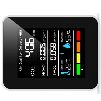 Battery Operated CO2 Detector Multifunctional 5 in 1 Meter Air Quality ...
