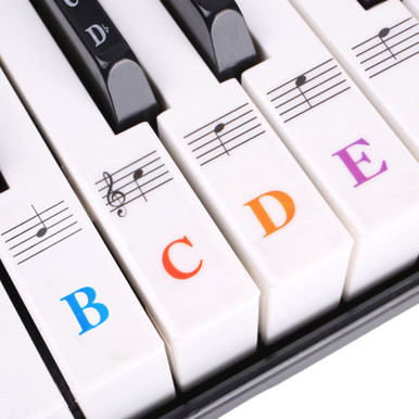 Universal Self-adhesive Piano Keyboard Stickers Set for 37/49/54/61/76 ...