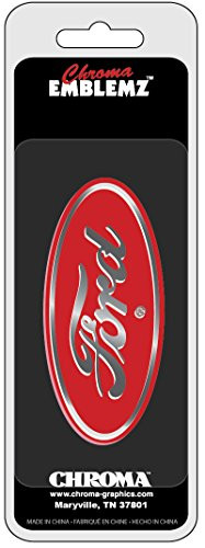 Chroma Graphics 41515 Red Chrome Ford Tractor Oval Injection Molded ...