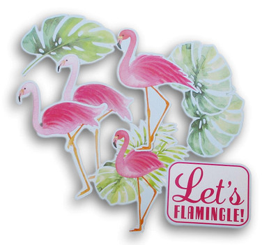 the spring shop Summer Luau Flamingo Fronds Bulletin Board Paper ...