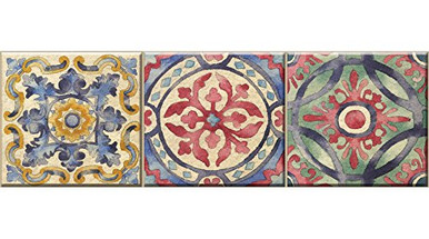 Wall Pops WPSS1984 Iznik Tile Stair Stripe Decal, Multi-Color ...