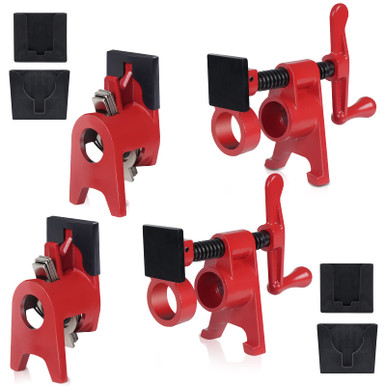 FASTORS Wood Clamps 2-Pack 3/4 Inch Pipe Clamps for Woodworking Heavy ...