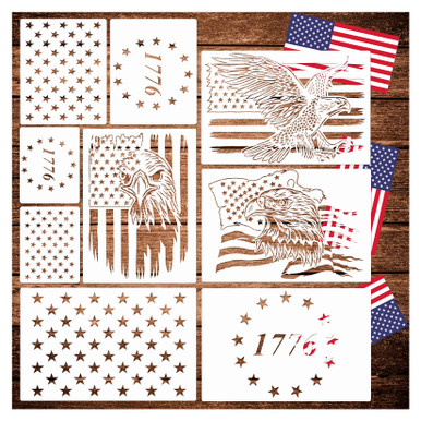 American Flag Stencil Star Stencils for Painting Union 50 Stars 1776 ...