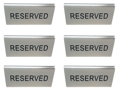 Metal Magery Reserved Table Signs Stainless Steel Metal Table Tent Sign ...