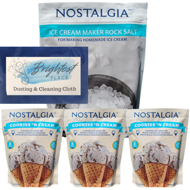 Ice Cream Maker Starter Pack Bundled with Nostalgia Ice Cream Maker ...