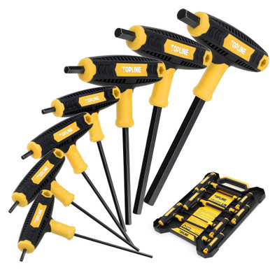 Topline 7-PC Metric T-Handle Allen Wrench Set, Long Arm T-Handle Hex ...