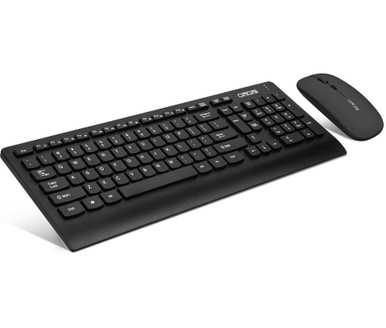 Rechargeable Wireless Keyboard and Mouse Combo,2.4GHz Cordless Keyboard ...