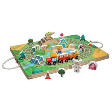 Bimi Boo Wooden Toddler Train Set - Magnetic Toy Train Playset for Kids ...