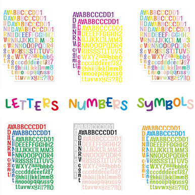 20 Sheets Vinyl Letters Stickers, 2520 Alphabet Number Stickers, 1 inch ...