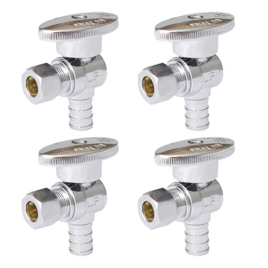GUOFIS 4 Pack Angle Stop Valve,1/4 Turn Water Shut Off Valves,1/2 Inch ...