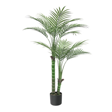 Innoasis Artificial Palm Tree 4FT with 2 Heads Large Fake Palm Plant ...