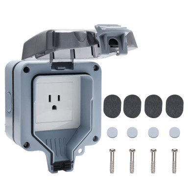 STARELO 15Amp Single Outdoor Socket Waterproof Socket, Wall Power ...
