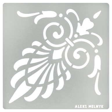 Aleks Melnyk No.256 Metal Stencil, Fleurs de LYS Symbole, French Fleur ...