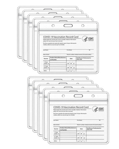 HEYGOO 10 Pack 4 x 3in Card Holder, Waterproof Record Card Protector ...