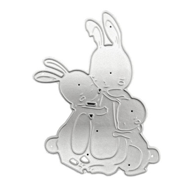 ljhnba Easter Rabbits Metal Cutting Die Cute Die Cuts Embossing Mould ...