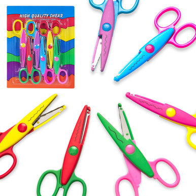 Colorful Craft Scissor Set with Decorative Edge in 6 Patterns Available ...