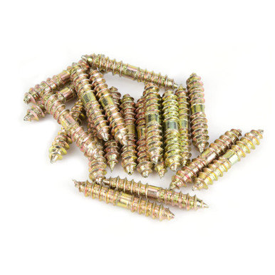 Wood Screw, 20pcs Double Ended Dowel Screw Self Tapping Threaded Bolts ...