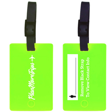 2 Pack Neon Green Luggage Tags for Suitcases TSA Approved - Hard ...