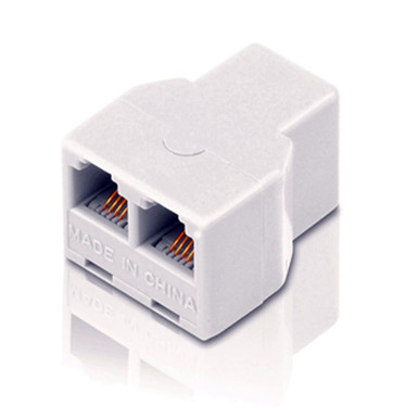 Phillips 2 Way Phone Jack Splitter Adapter Duplex Connector Telephone ...