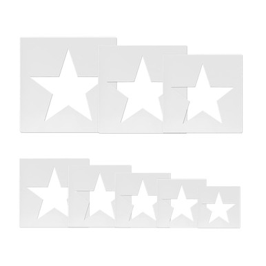 Large Star Stencil, 8Pcs Star Stencils for Painting,Star Template 5 ...