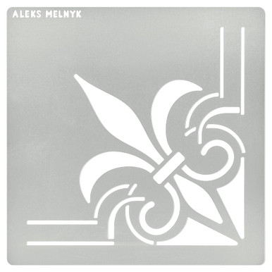 Aleks Melnyk No.252 Metal Stencil, Fleurs de LYS Symbole, French Fleur ...