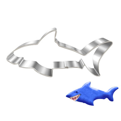 Large White Shark Cookie Cutter-5.1 Inches-Cookie Cutters Molds for ...
