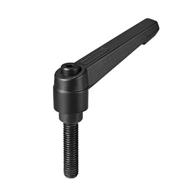 uxcell M8 x 32mm Handle Adjustable Clamping Lever Thread Push Button Ratchet Male Threaded Stud ...