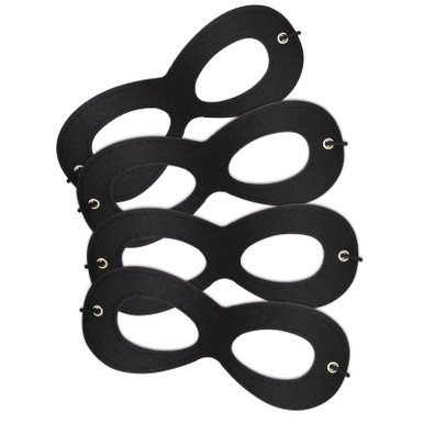 AIMIKE Superhero Mask, Black Eye Mask Costume Soft Felt Mask, 4PCS ...