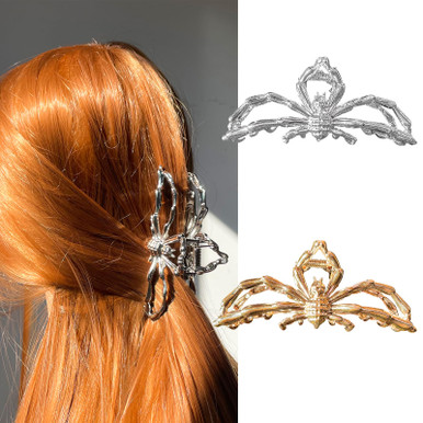 2 Pcs Spider Hair Clips Large Shark Metal Hair Claw Clips Jaw Clips for ...