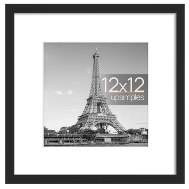 upsimples 12x12 Picture Frame, Display Pictures 8x8 with Mat or 12x12 ...