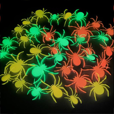 JeathFea Halloween 3D Fluorescence Spiders Wall Decor, 96 PCS 8 ...