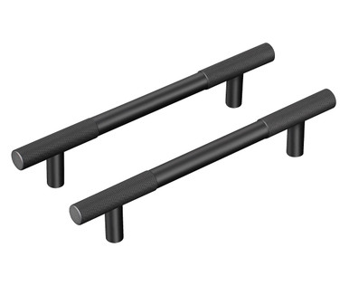 DYLIUM Black Cabinet Handles 7-1/2 Inch Hole Spacing 1 Pack Knurled ...