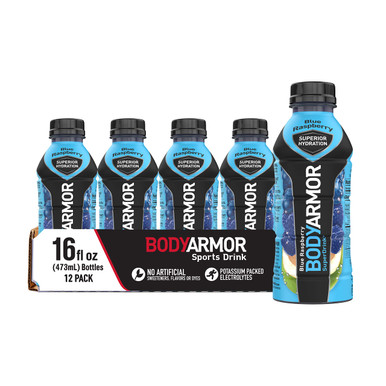 BODYARMOR Sports Drink Sports Beverage, Blue Raspberry, Coconut Water ...