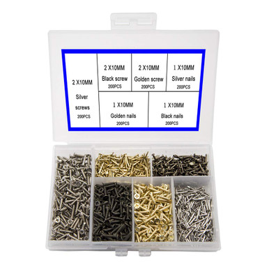 newlng 1200pcs 6 Kinds of Wood Screws Small Screws for Wood Small Hinge ...