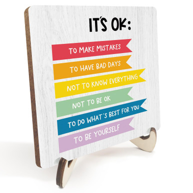 Decorative Desk Decor Motivational Affirmations Positive Plaque with ...