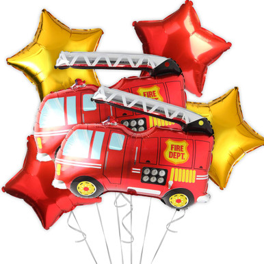 OMG Party Factory - Firetruck Balloons for Birthday Party | Fire Engine ...