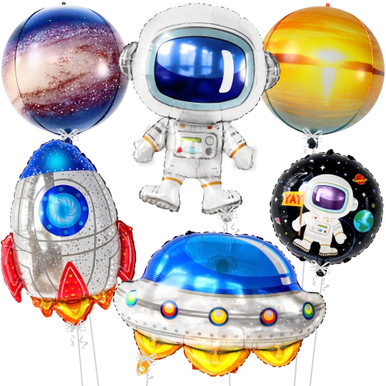 KatchOn, Large Mylar Space Balloons, 37 Inch - Pack of 6 | Astronaut ...