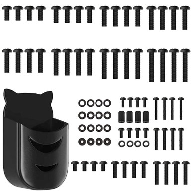 Yaotieci TV Mounting Screws with Remote Holder, Black Screws for ...