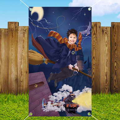Wizard School Party Decorations, Wizard School Banner Backdrop,Large ...