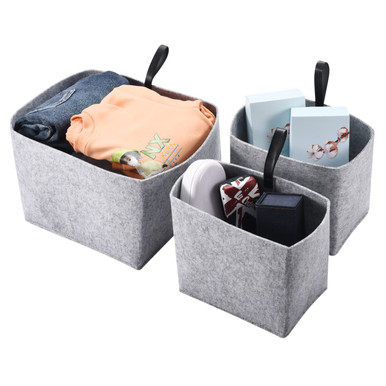 JTJ Sourcing Felt Storage Organizer - 7x10x10-Inch Baby Clothes Drawer ...