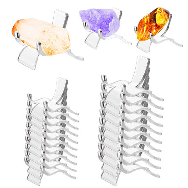 Dreamtop 20Pcs Rock Display Stand, Crystal Stands for Display Acrylic ...